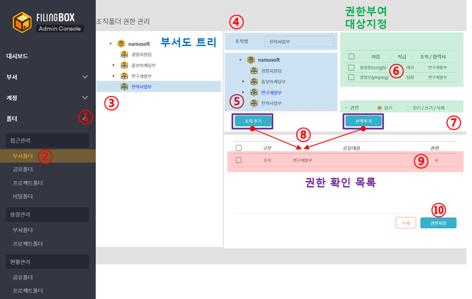 Folder Access Management Filingbox Help Center